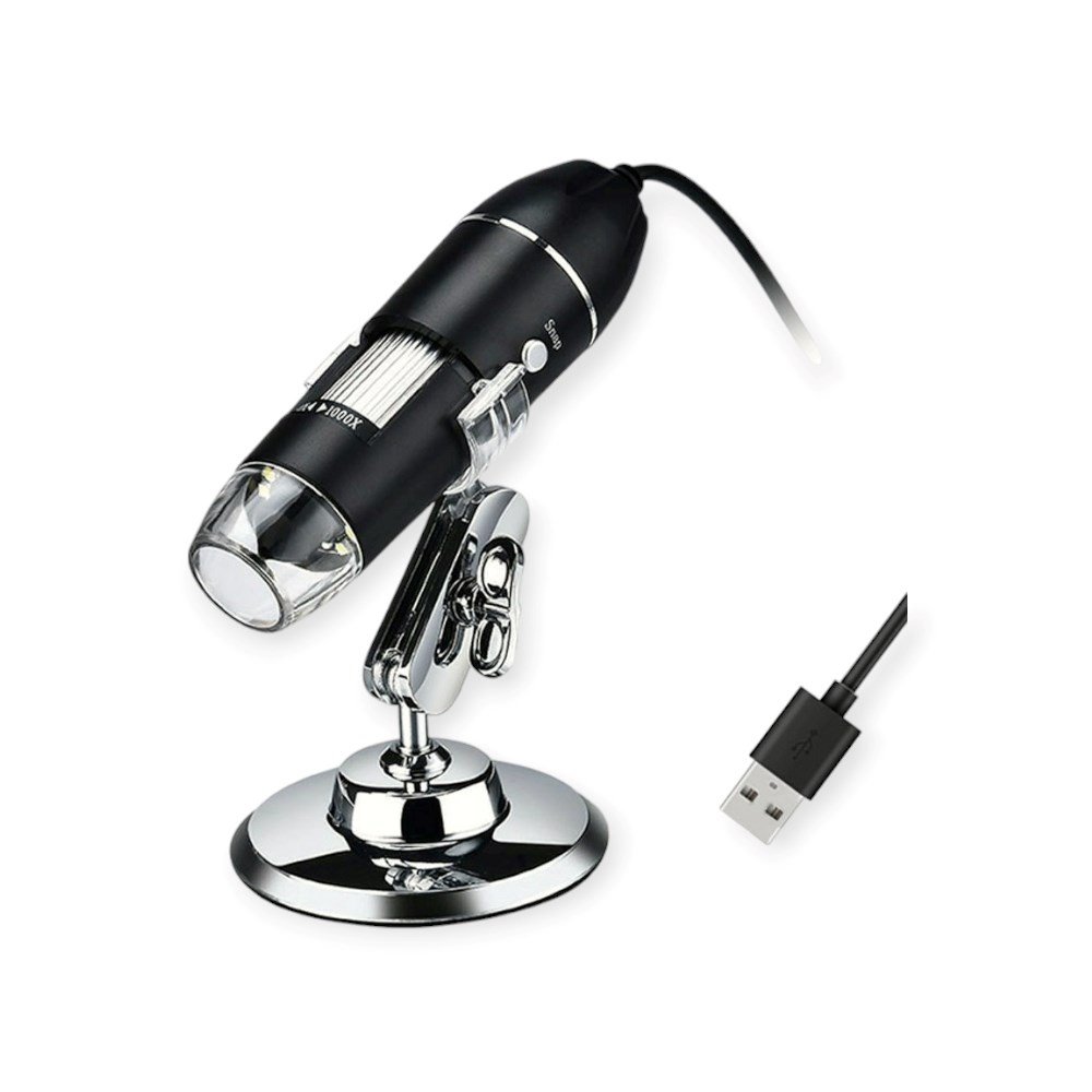 Microscópio Digital USB 1000x Exbom A8 para Técnicos